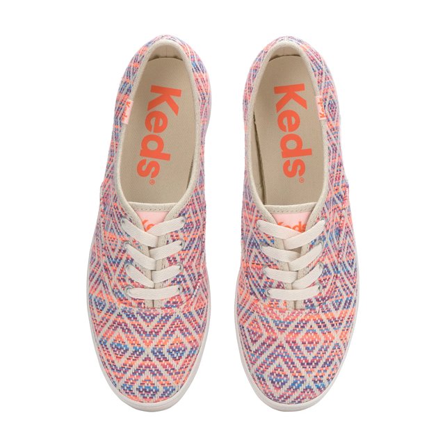 Keds Champion Diamond Woven Neon Lace Up - Free Shipping | KEDS